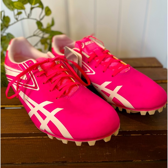 Asics | Shoes | New Asics Hyper Rocket Pink Running Shoes Cleats | Poshmark